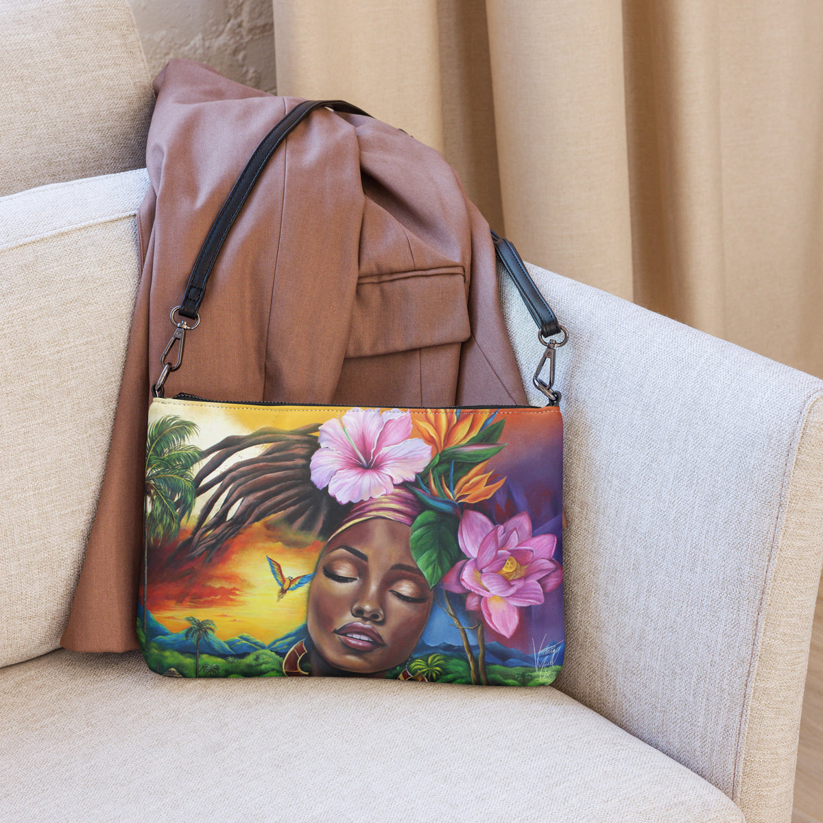 Caribbean Queen Crossbody bag – VictoriaMonellArt